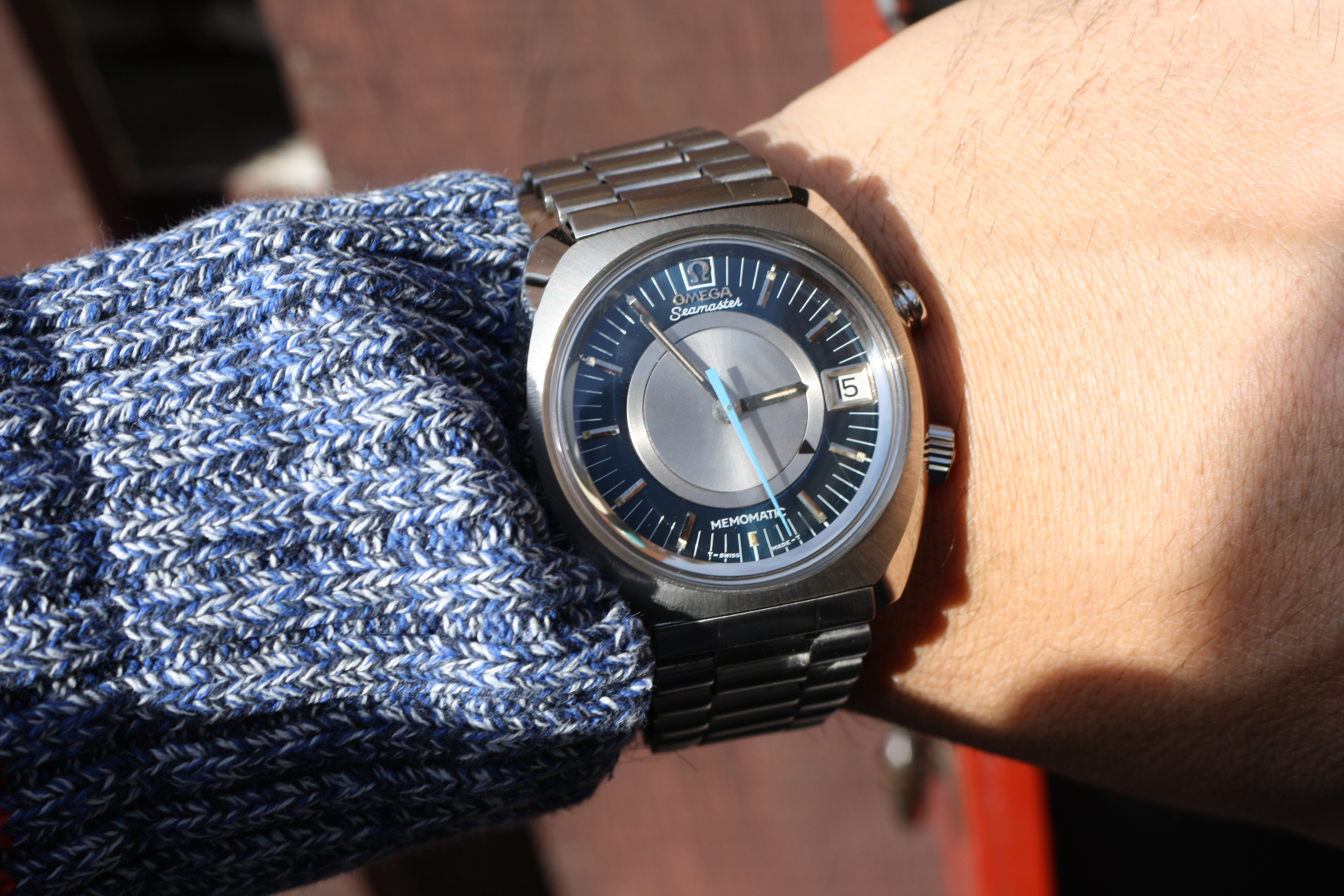 Omega Memomatic Blue dial 1972 - VINTAGE TIMES AMSTERDAM